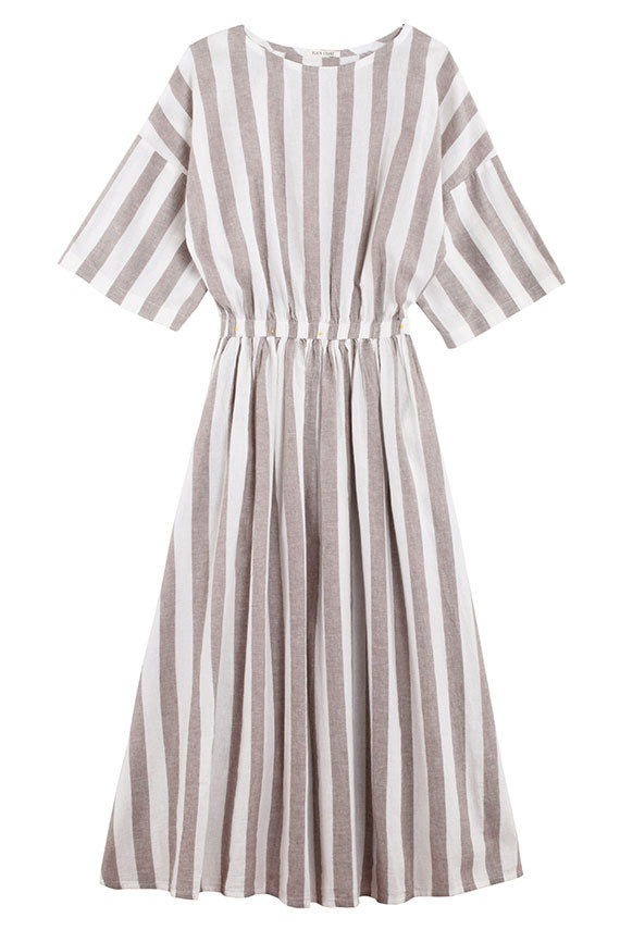 Black Crane - Wide Stripe Pleated Dress – BONA DRAG