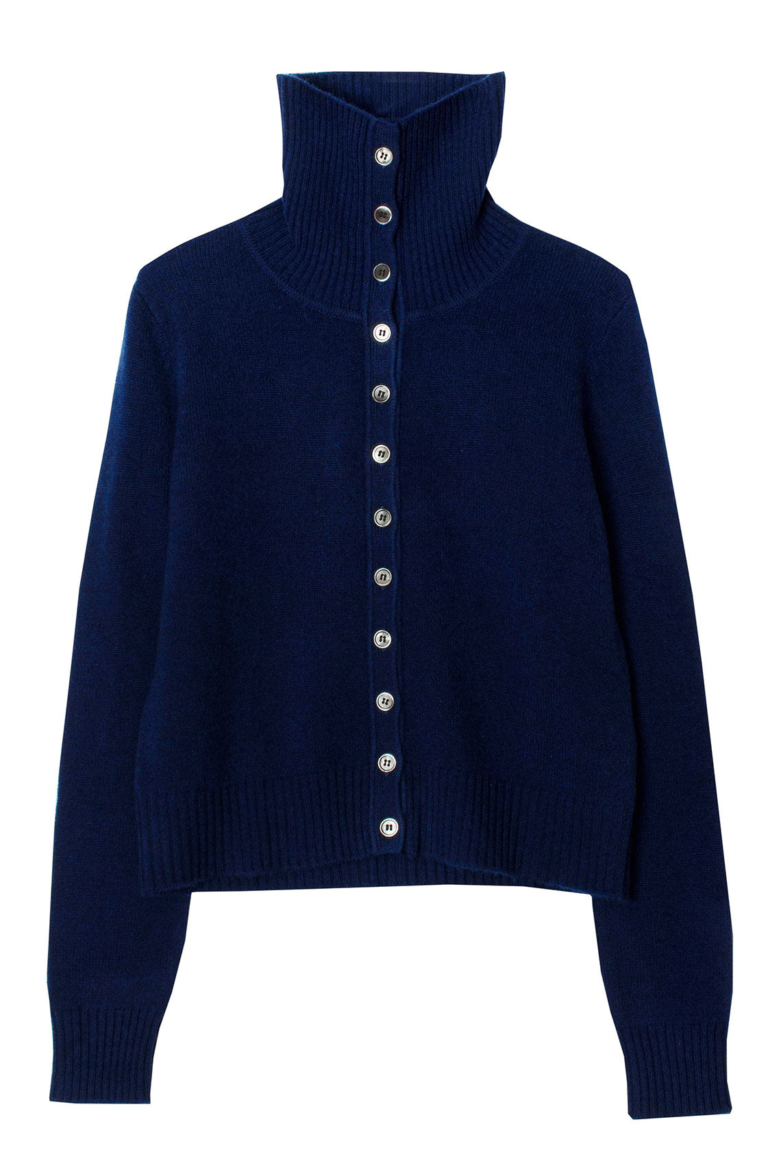 Pure Cashmere NYC - Navy Cashmere High Neck Cardigan – BONA DRAG