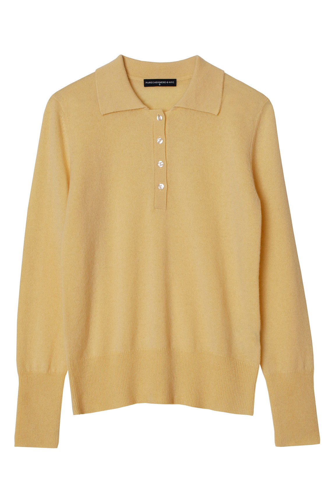 Pure Cashmere NYC - Yellow Cashmere Polo Sweater – BONA DRAG