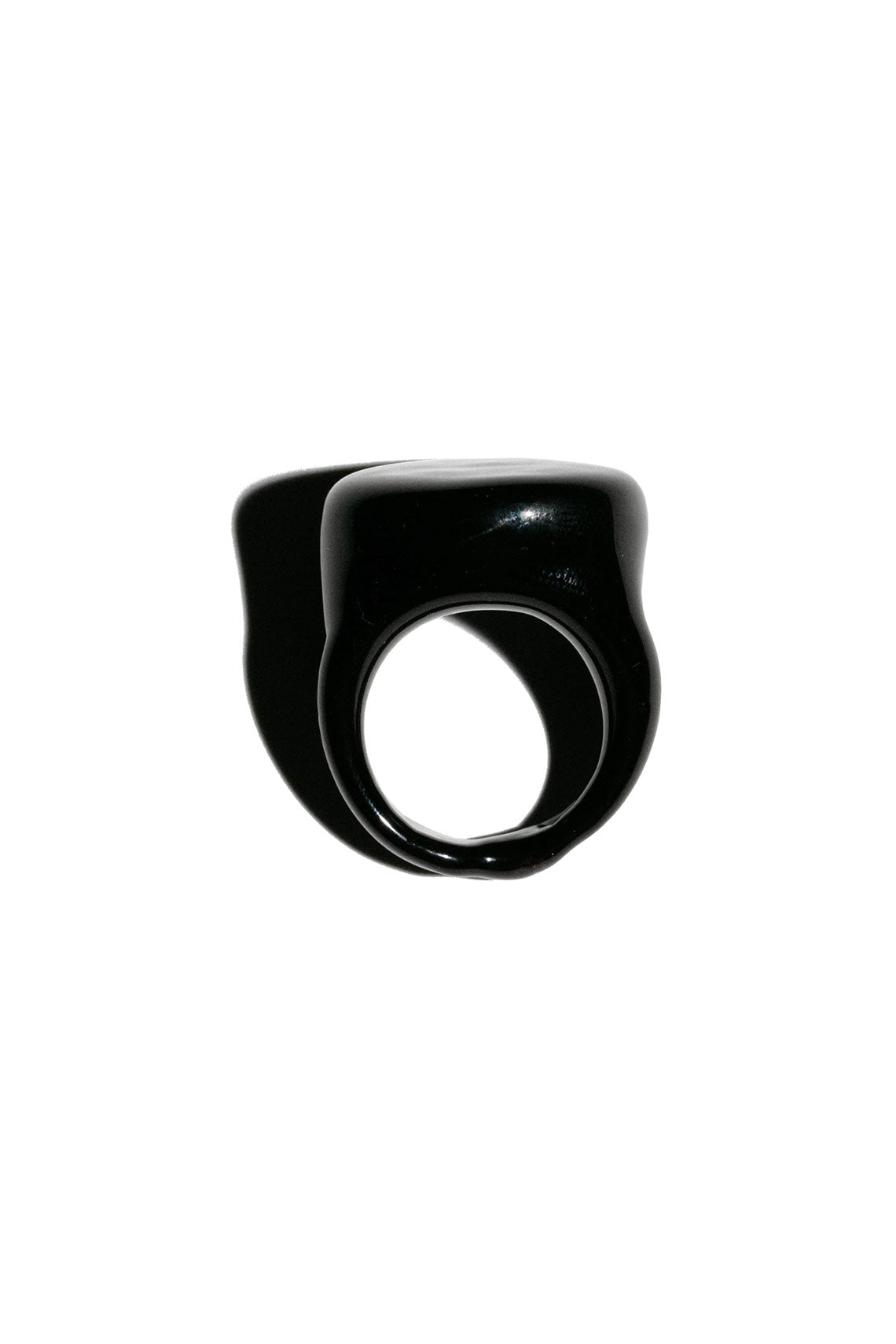 Shannon Bond - Black Glass Lalique Ring – BONA DRAG