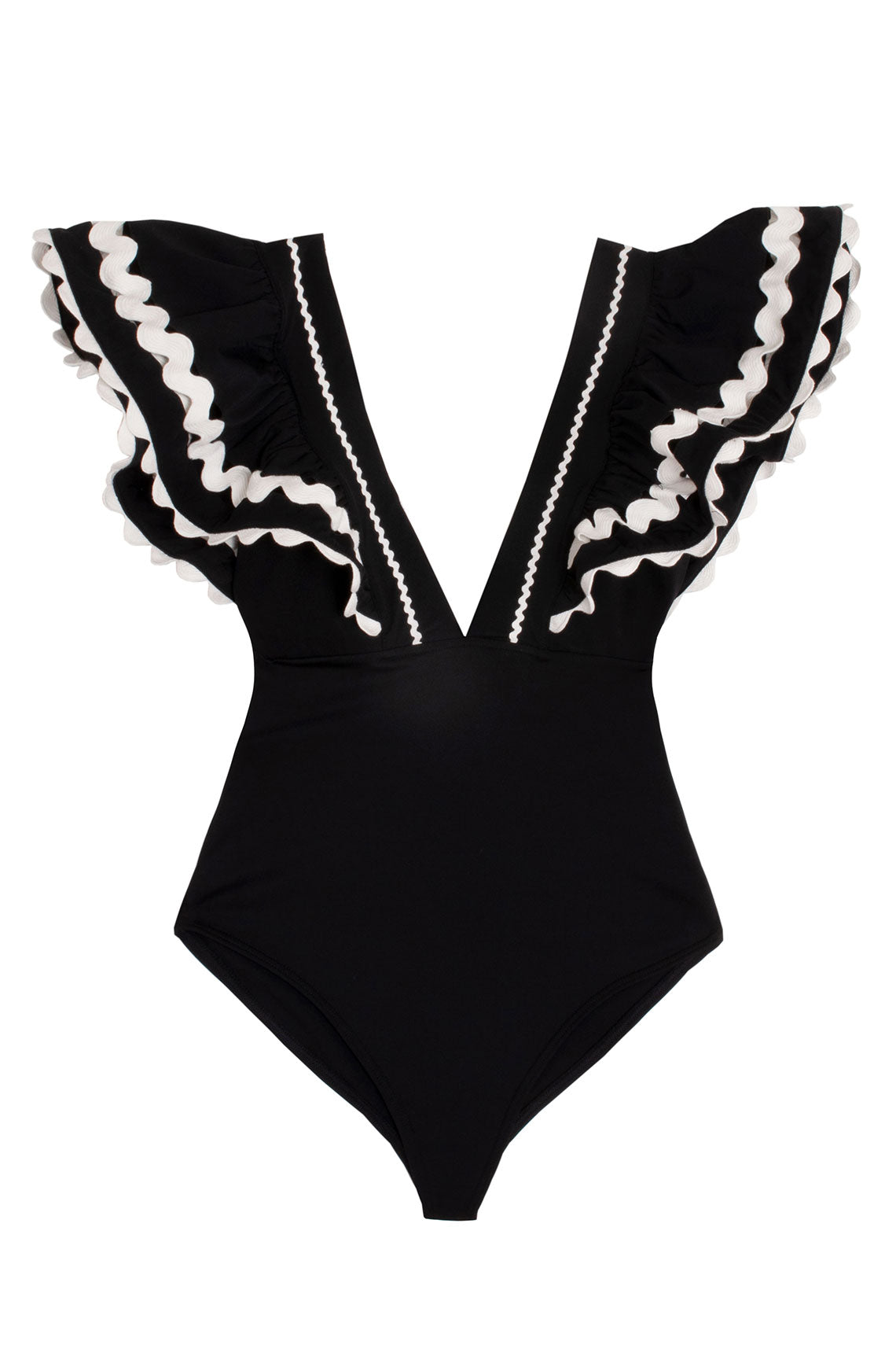 SALE 50% OFF - SEA NY - Black Ric Rac Ryleigh One Piece – BONA DRAG